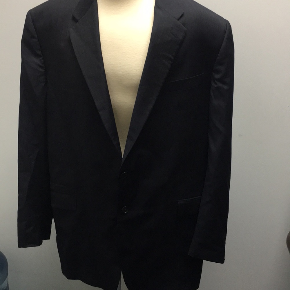 Hickey Freeman Men’s Black Jacket Wool Size 50lng - Gem